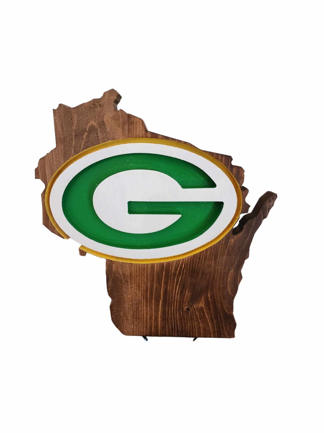 Hand Painted Green Bay Packers Wood Sign: Wisconsin State - Etsy