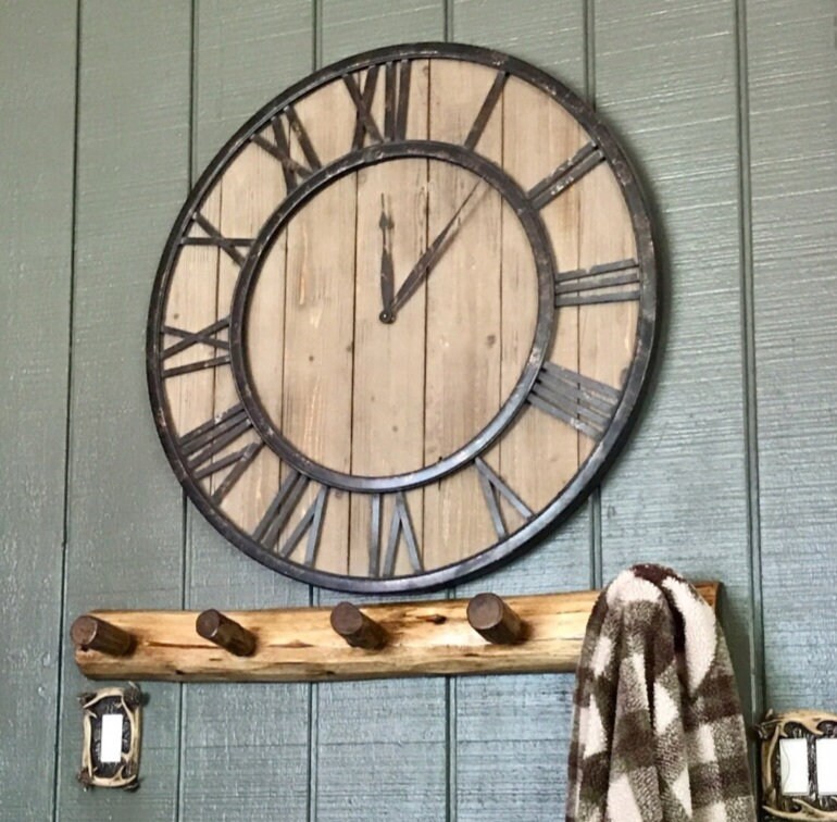 Hand-peeled Cedar Log Coat Rack: Rustic Cabin Decor, 5 Pegs - Etsy