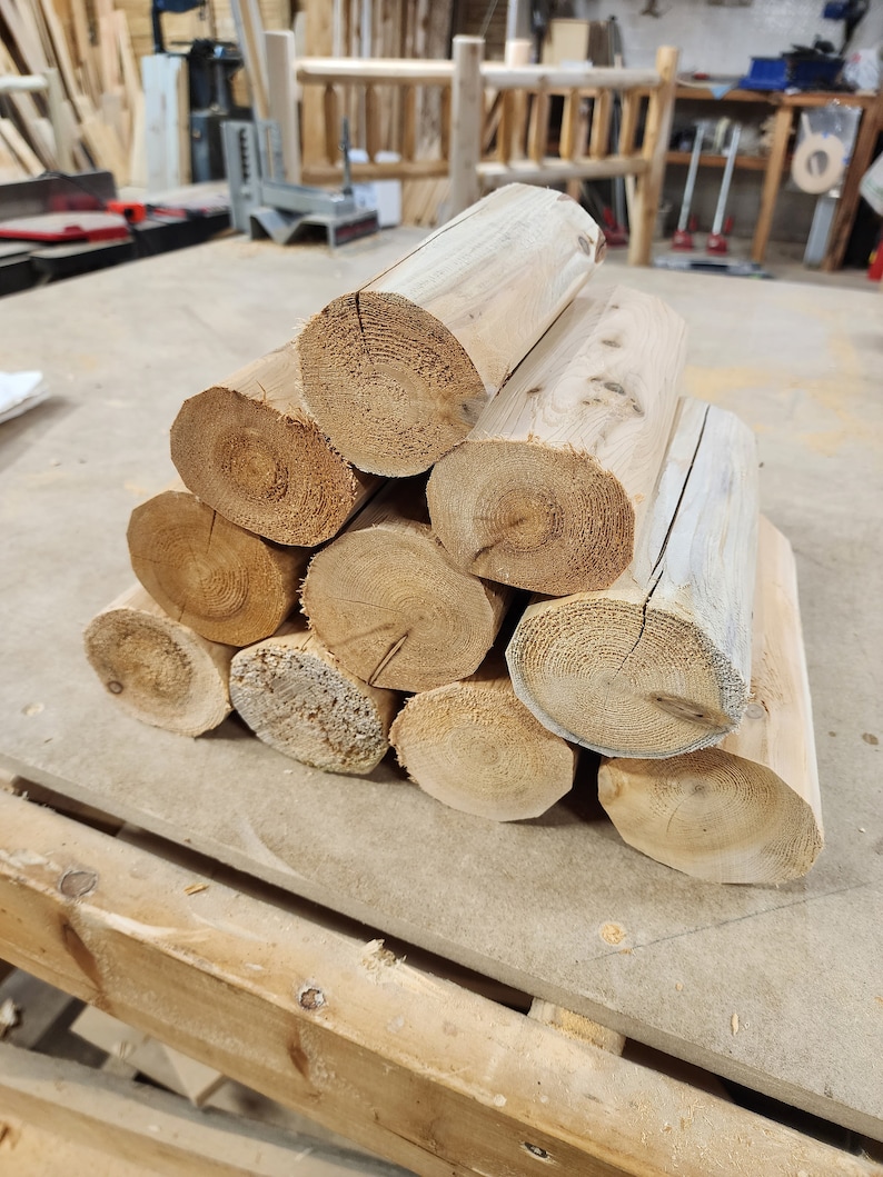 10 Cedar Logs, Wood, Logs, Peeled Logs, Craft Logs, 8" Long - Etsy