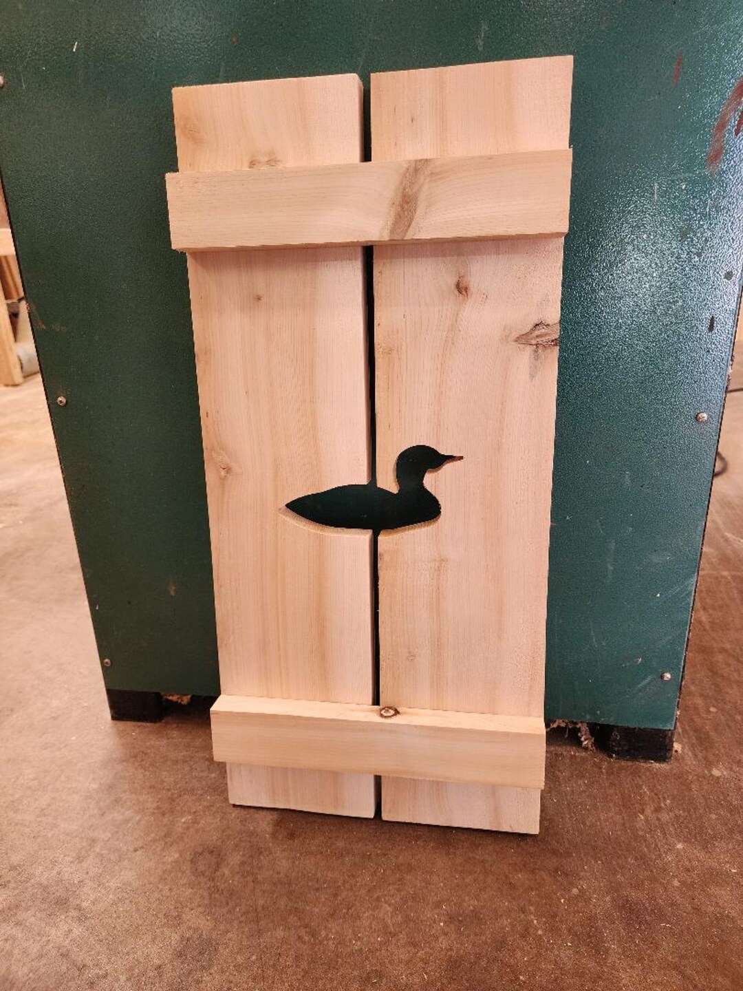 Rustic Cedar Shutters: Loon Cutout, Cabin Decor - Etsy