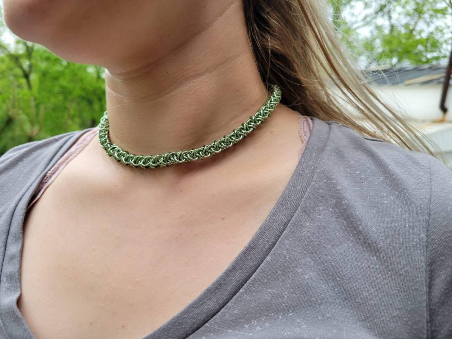 Elfweave Necklace Chainmaille Handmade Shiny Anodized Aluminum - Etsy