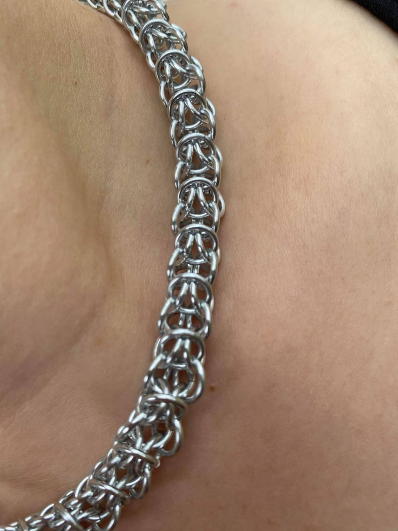 Elfweave Necklace Chainmaille Handmade Shiny Anodized Aluminum - Etsy