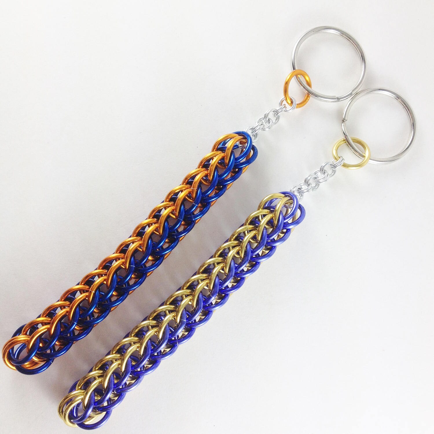 Full Persian Keychain Chainmaille Handmade Shiny Anodized - Etsy