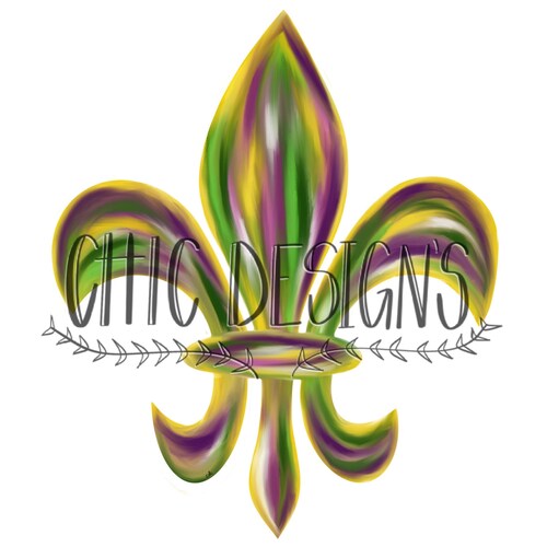 Watercolor Fleur De Lis Clipart Mardi Gras Clipart - Etsy