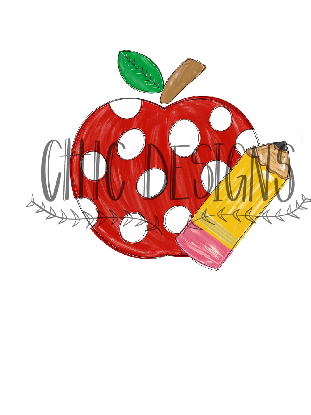 Teacher PNG, Teacher Apple JPEG, Hand Drawn Teacher Apple, Apple Pencil ...
