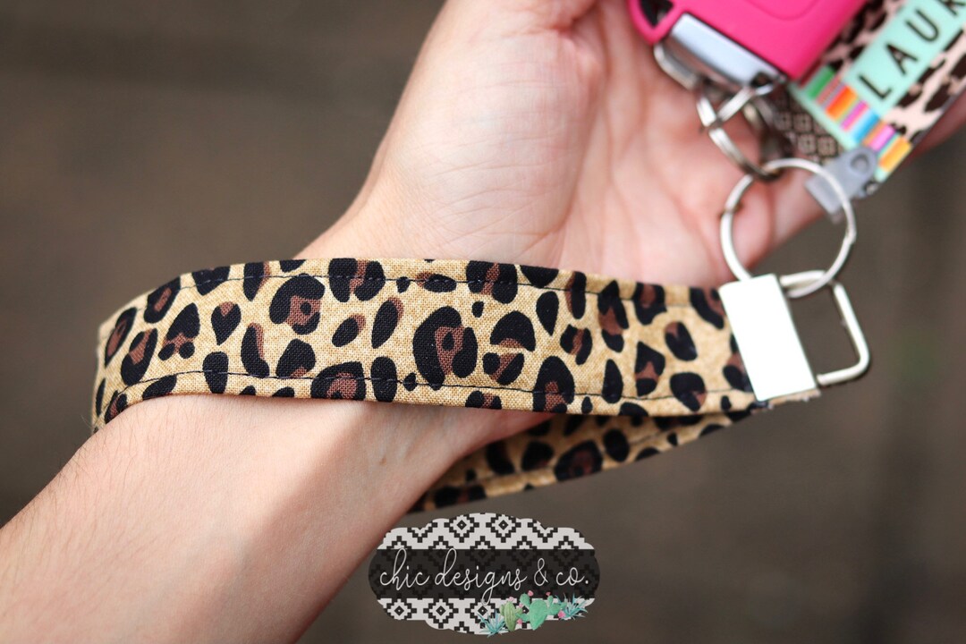 Wrist Key Fob, Leopard Key Fob, Key Fob, Leopard Key Chain, Cheetah Key ...