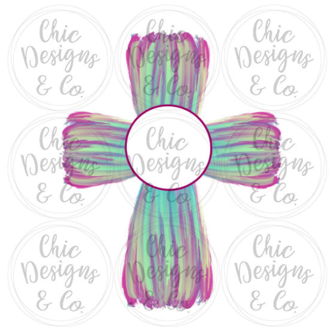 Multi Color Cross Digital File, Tie Dye Cross PNG, PNG Cross, JPEG ...