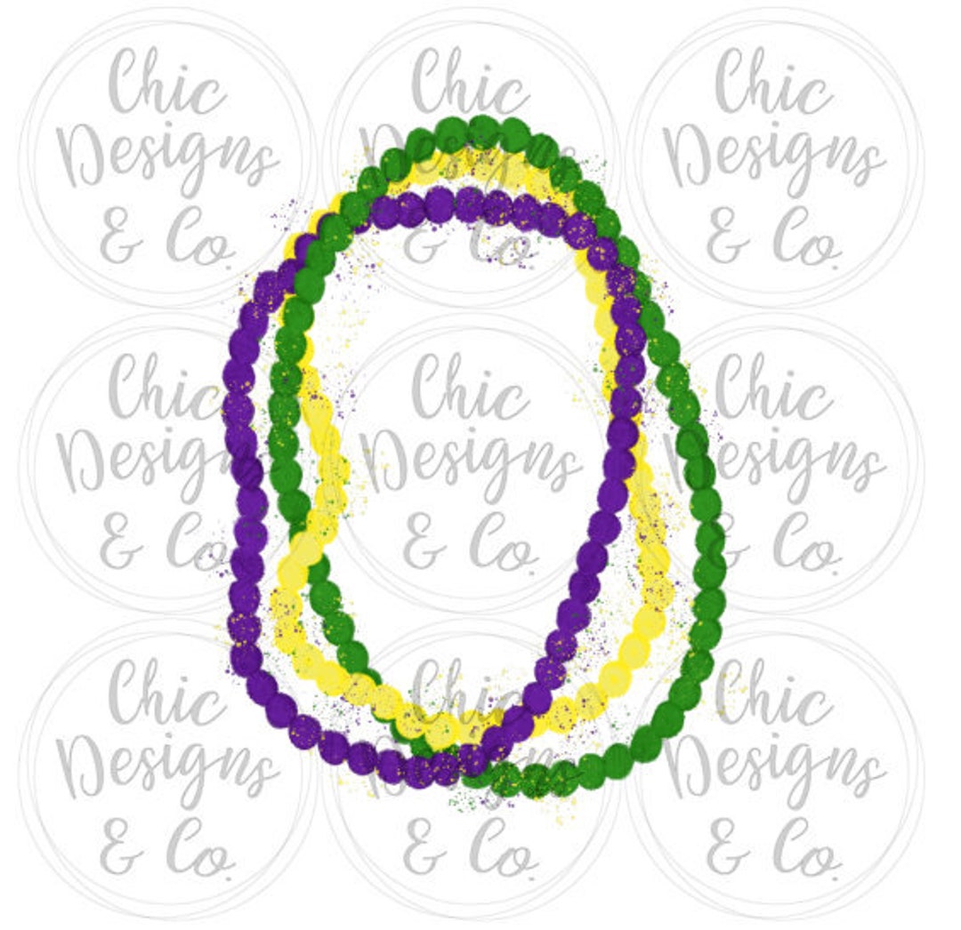 Mardi Gras Beads Digital File, PNG Files, JPEG Files, Mardi Gras ...