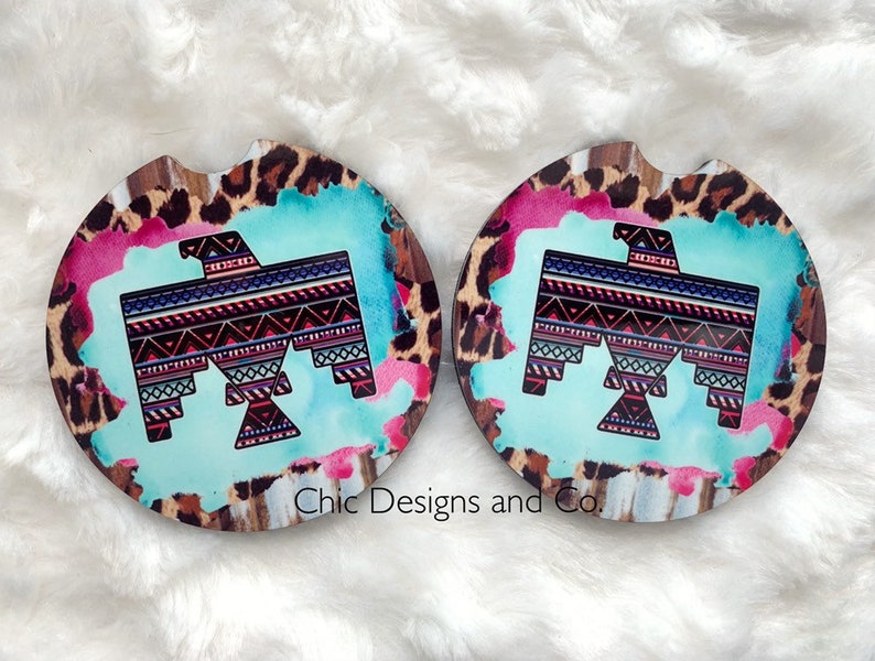 Aztec Car Coasters Coaster Set Western Car Coasters Rustic - Etsy
