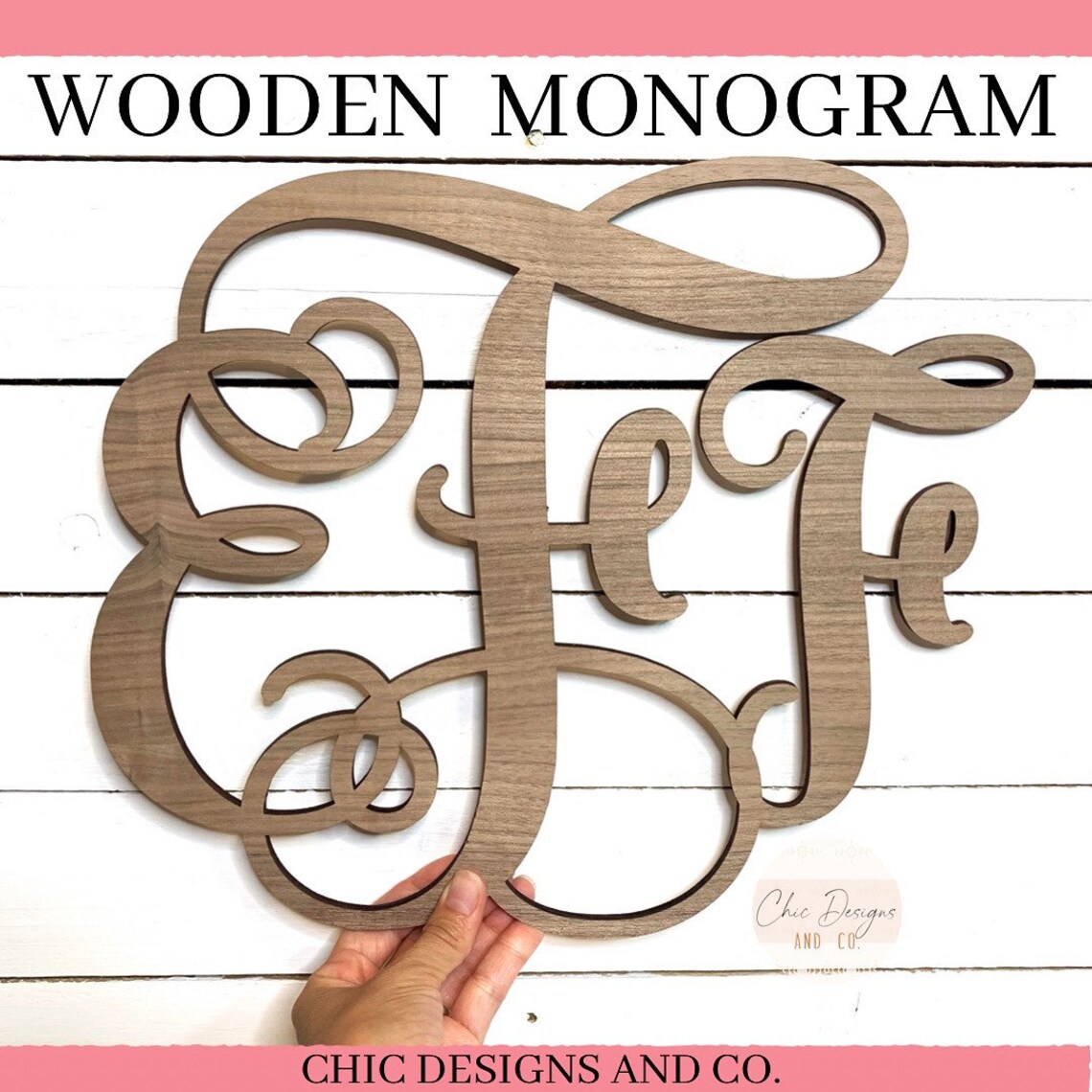 Wooden Monogram Cut Out Laser Cut Monogram Custom Monogram - Etsy