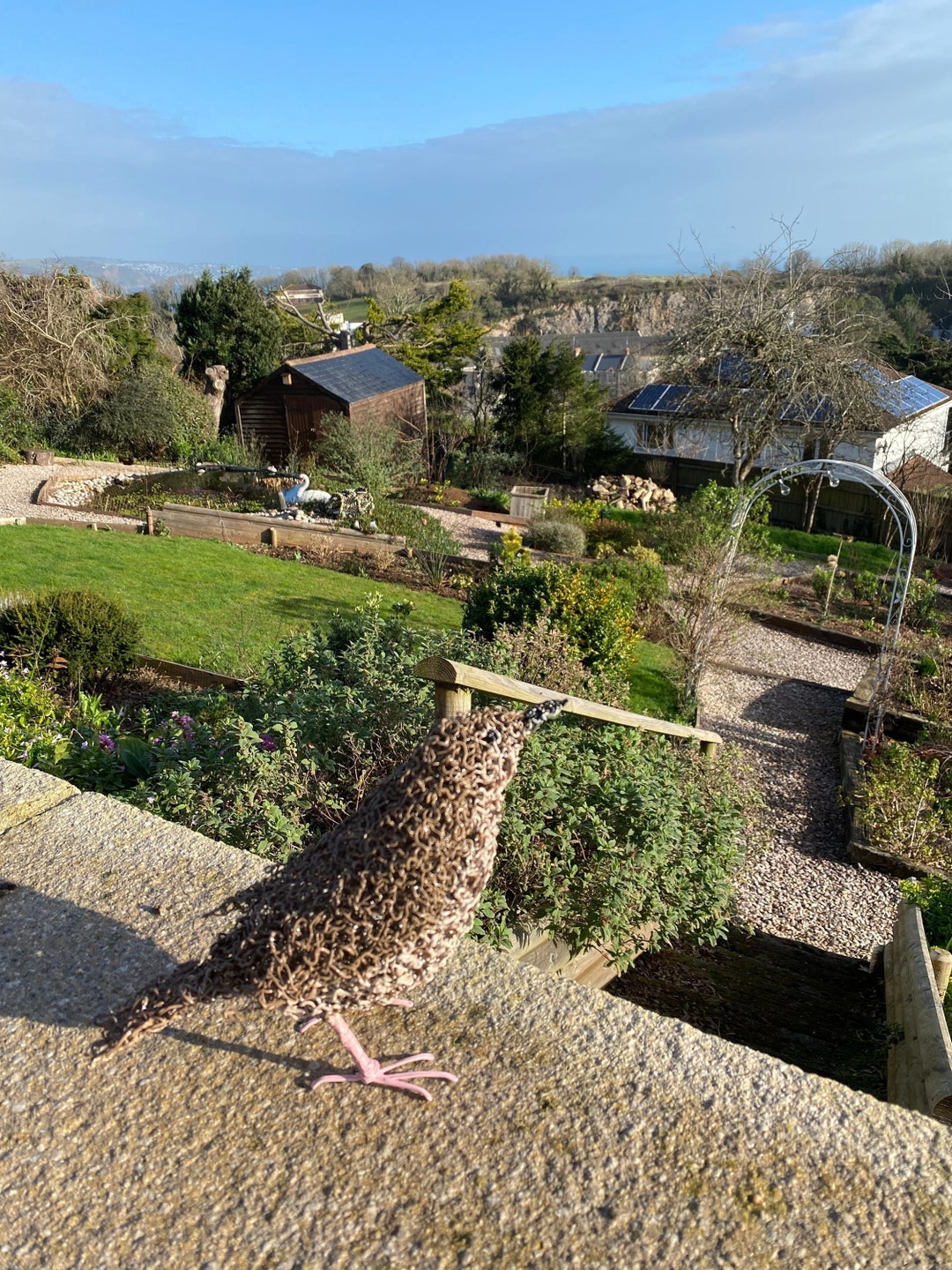 Thrush Wire Sculpture. Wire Art. Thrush. Bird Sculpture. Garden Art ...