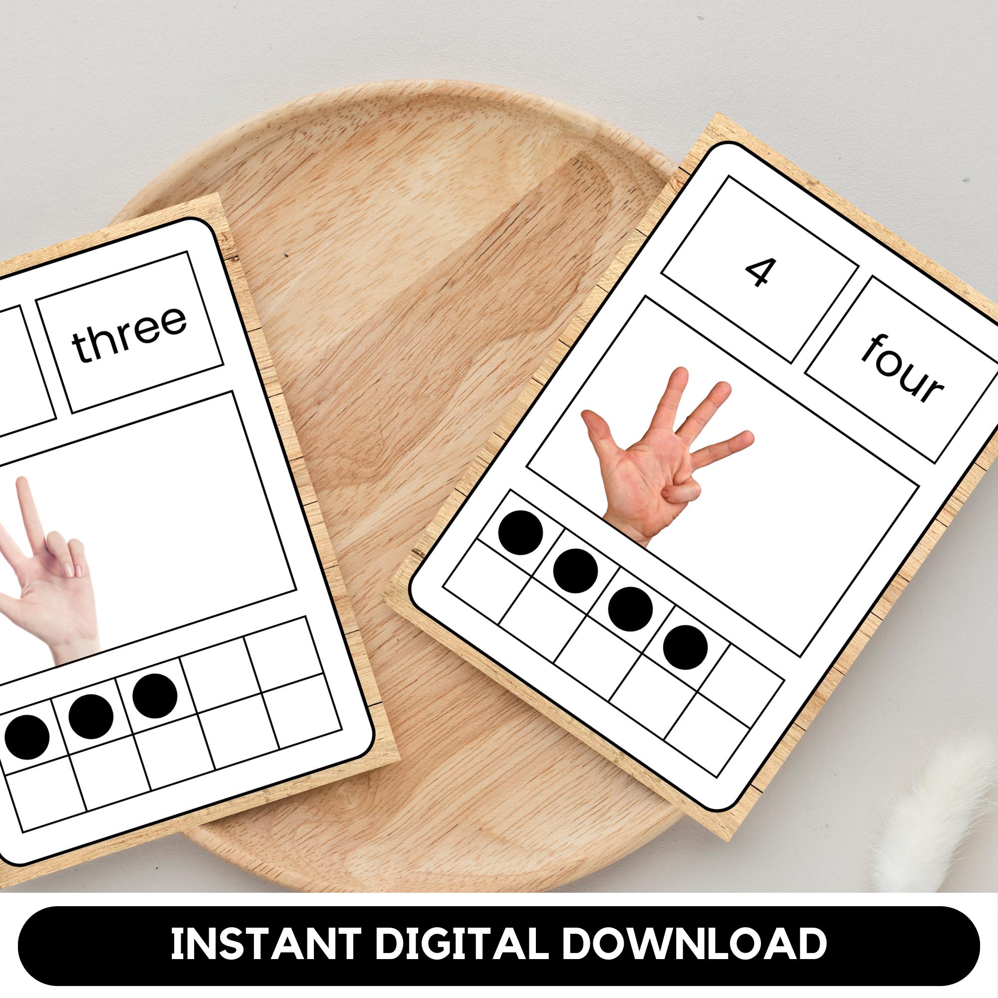 Tens Frame 0-10 Printable Number Cards, Maths Resource for Home ...