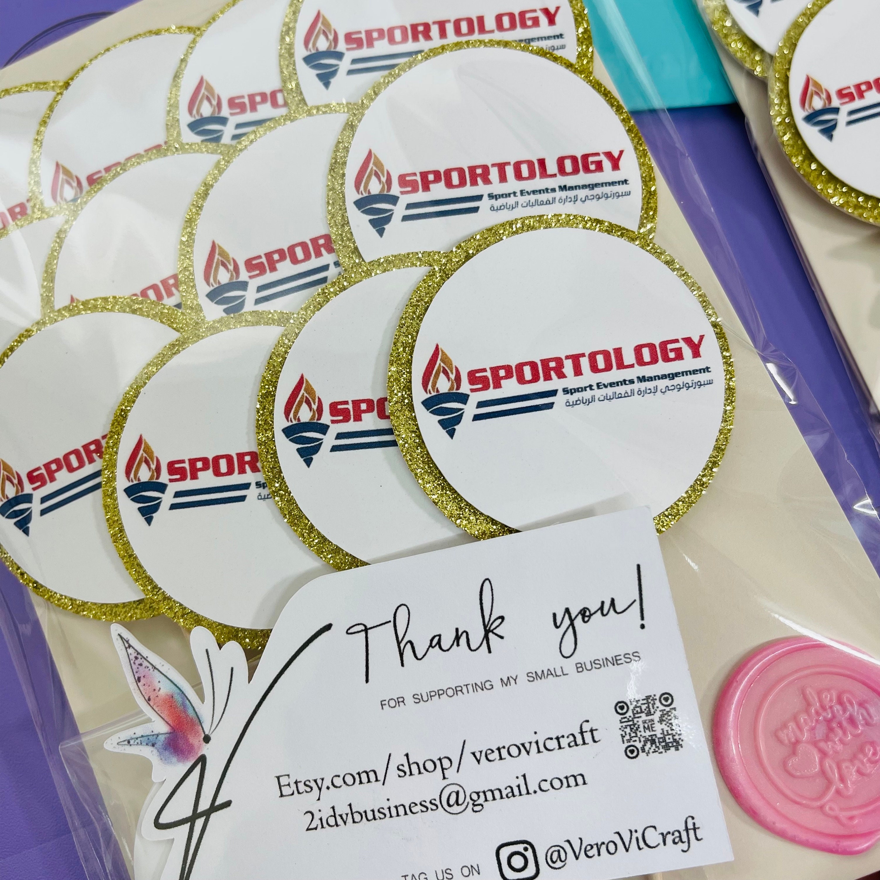 YOUR BRAND LOGO Cupcake Toppers/ Custom Toppers, Set of 12, Set of 6 - Etsy