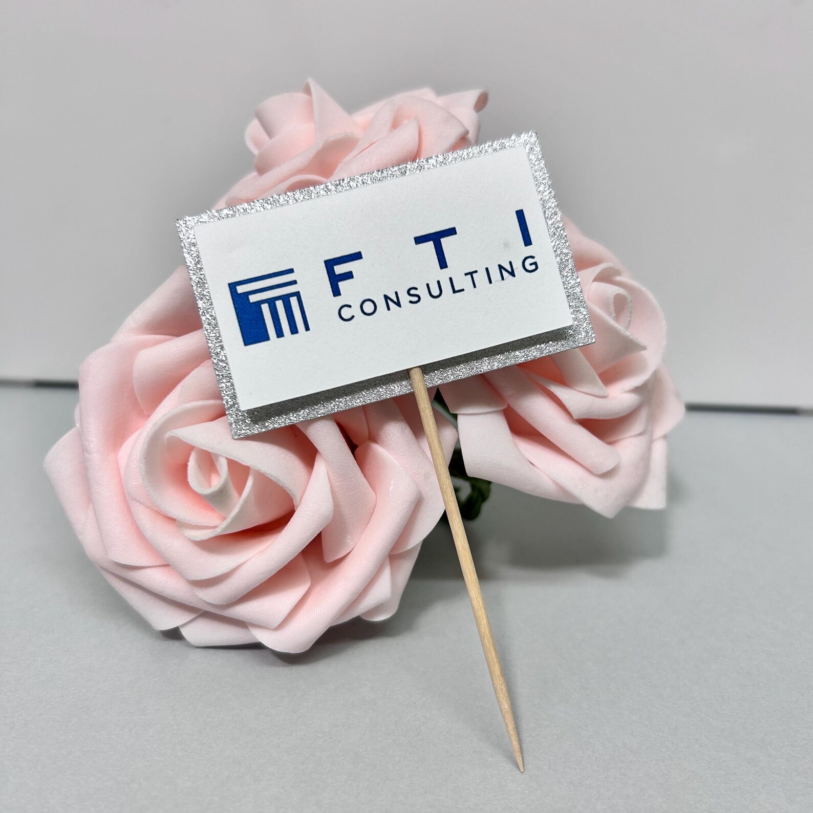 Logo Branded Cupcake Toppers, 2 Layers, Long Stick for Better Display ...