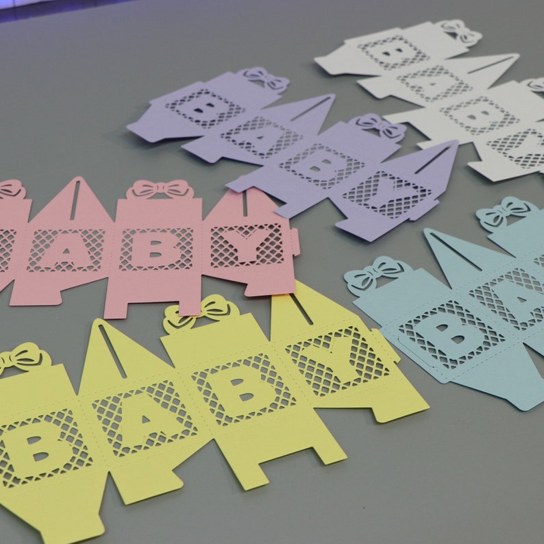 B.A.B.Y Box, Baby Favor Box, Souvenirs, Gift Box, Set of 12, 5 Color ...