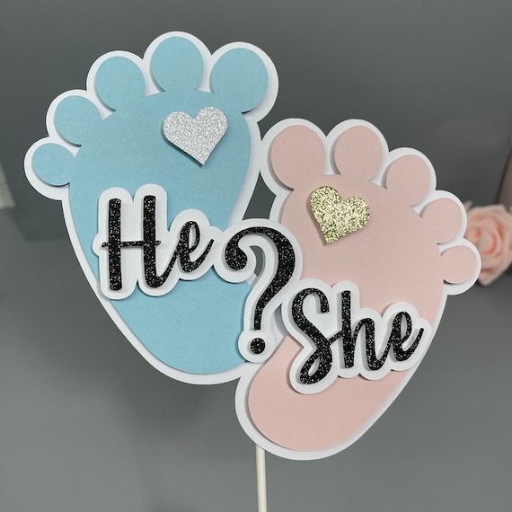 Baby Feet Cake Topper Baby Gender Reveal Baby Shower Baby | Etsy