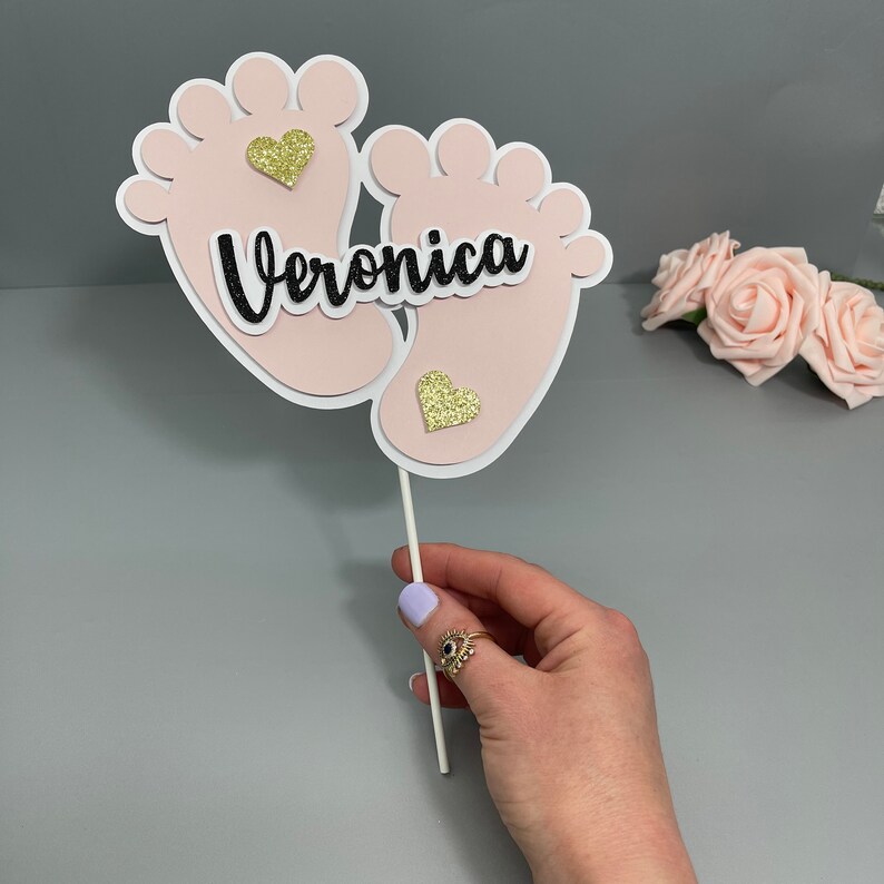 Baby Feet Cake Topper Baby Gender Reveal Baby Shower Baby | Etsy