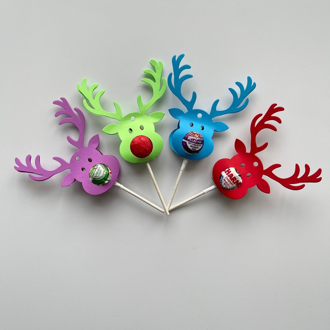 Reindeer Lollipop Holder Bundles, Christmas Party, School Christmas ...