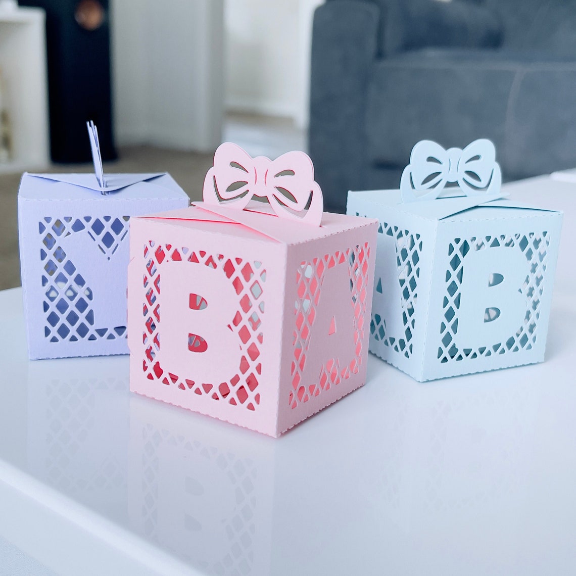 B.A.B.Y Box, Baby Favor Box, Souvenirs, Gift Box, Set of 12, 5 Color ...