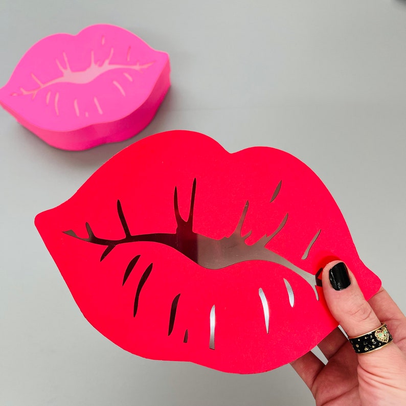 Lips Box Template Svg, Png, Jpg, Pdf Files. Valentines/ Mothers Day ...