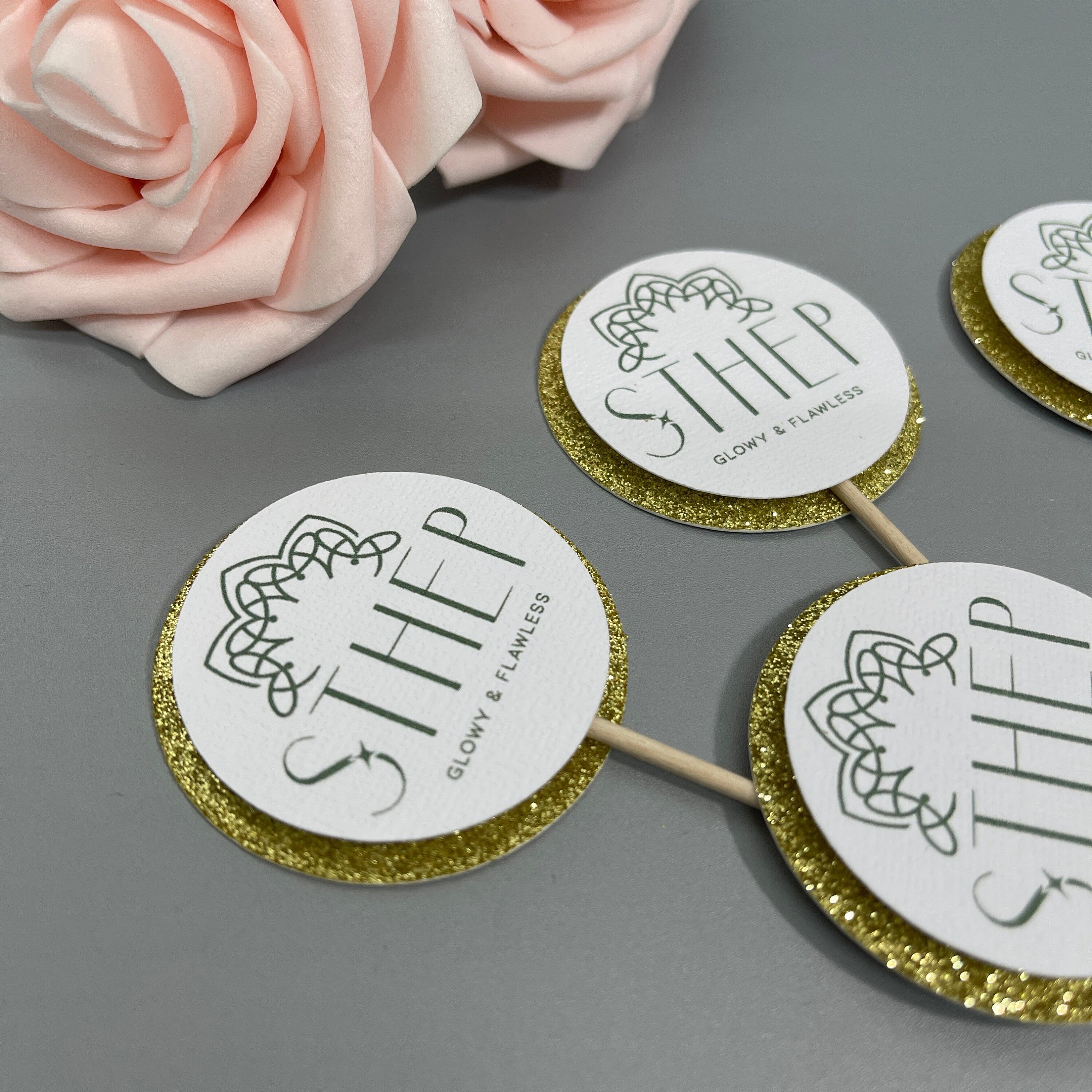 YOUR BRAND LOGO Cupcake Toppers/ Custom Toppers - Etsy