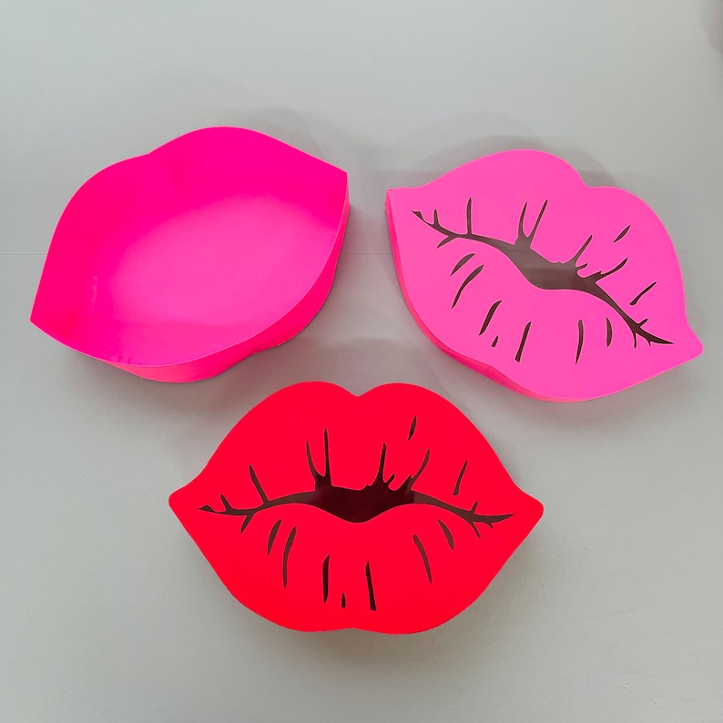 Lips Box Template Svg, Png, Jpg, Pdf Files. Valentines/ Mothers Day ...
