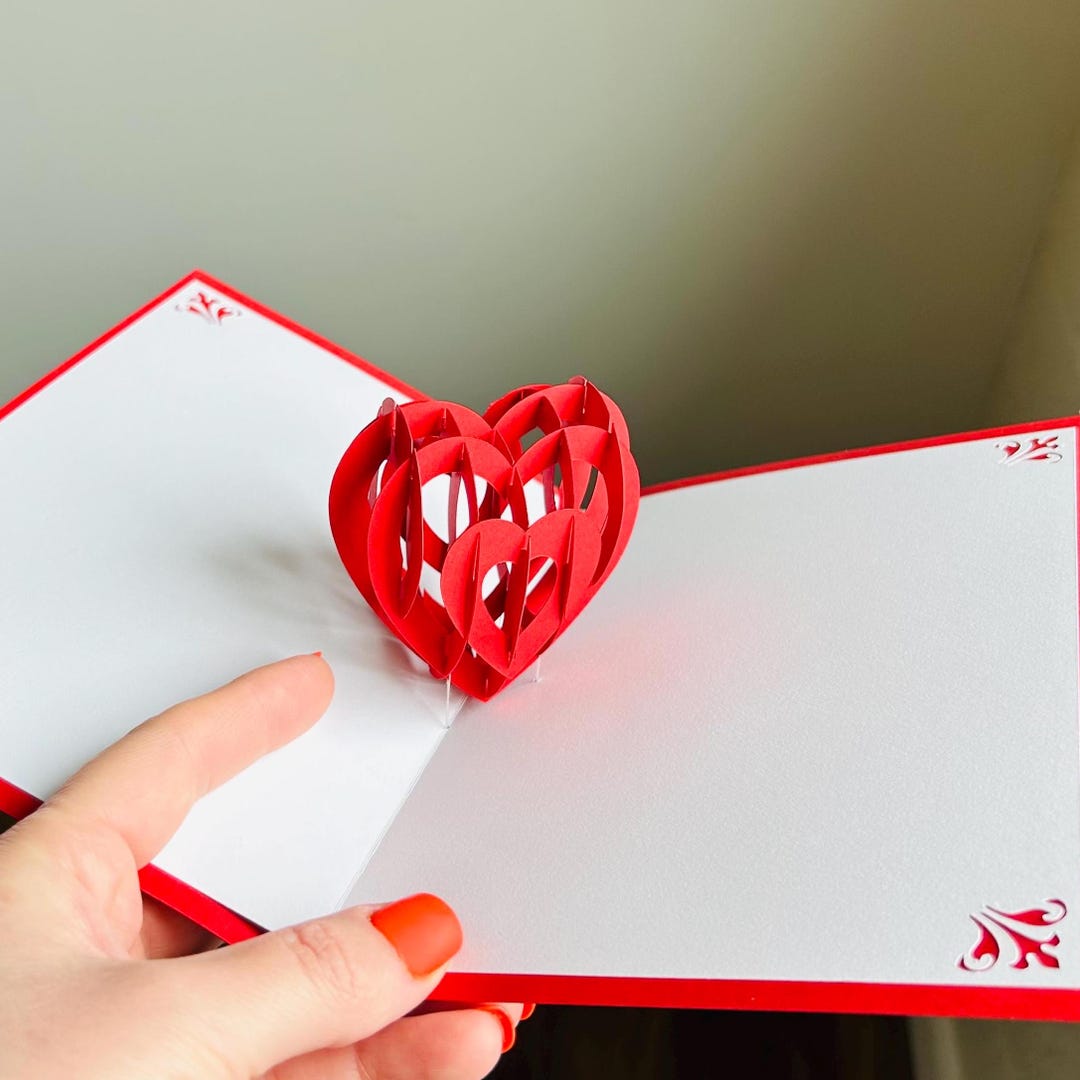 3D Pop up Card for Valentine and Mother's Day SVG / PDF / Digital File ...
