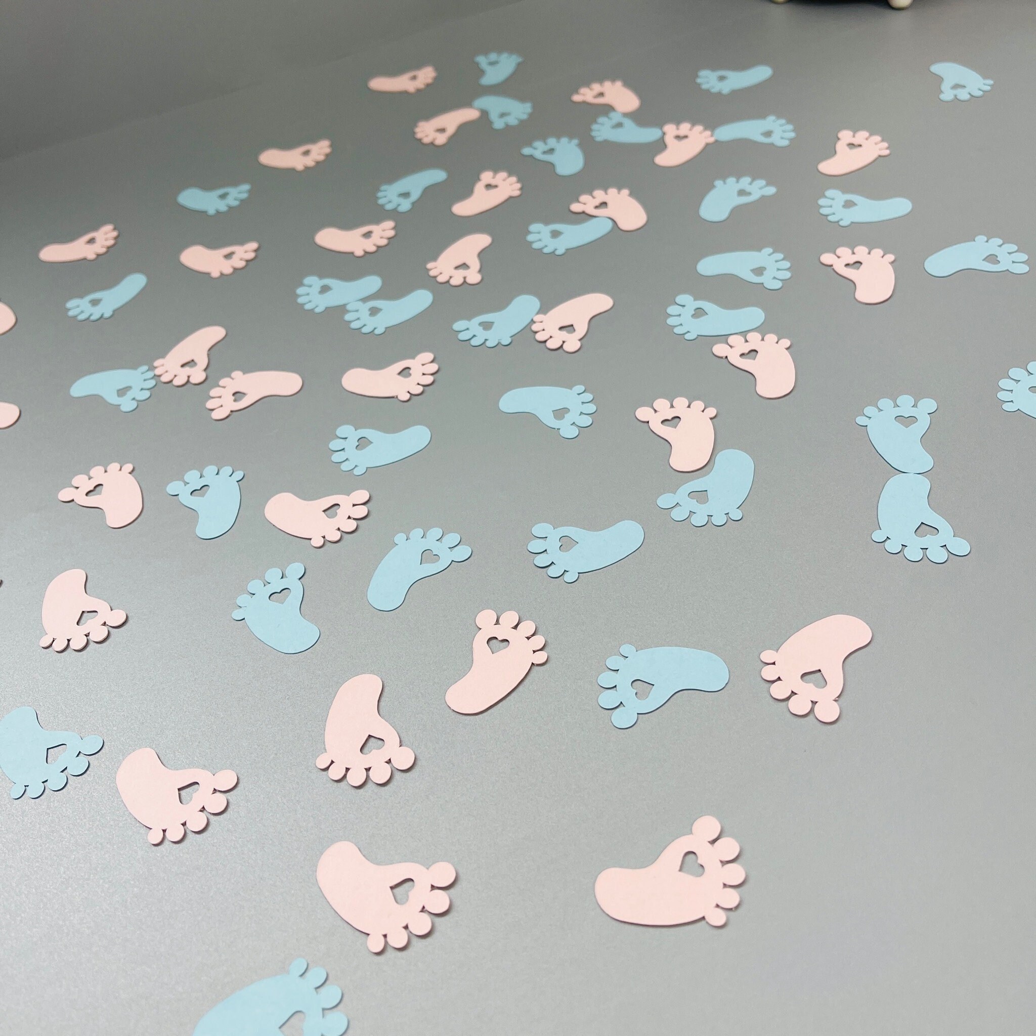 Baby Feet Cut Out Heart Confetti / Baby Shower / Gender Reveal ...