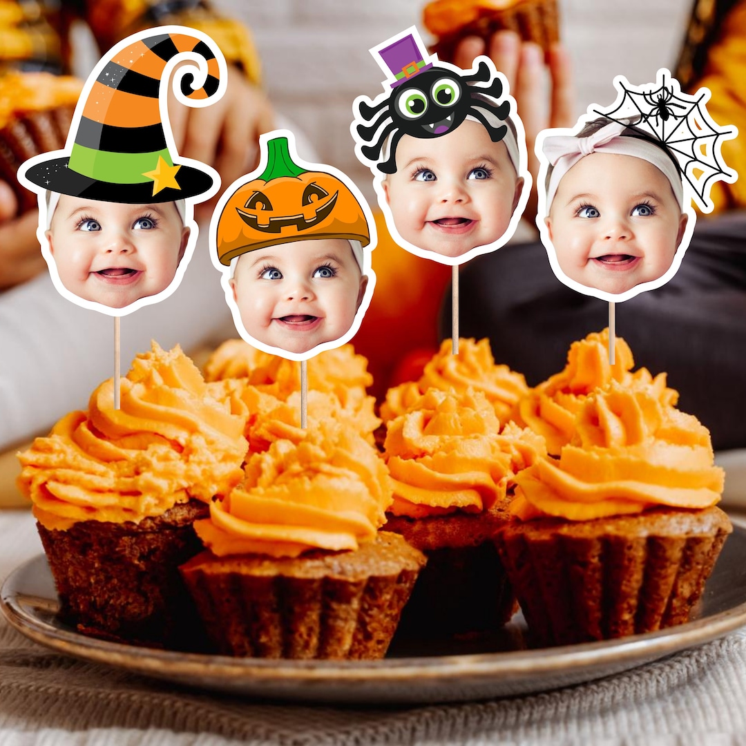 Baby, Boy, Girl Halloween Cupcake Toppers (set of 12) Kid Child - Etsy