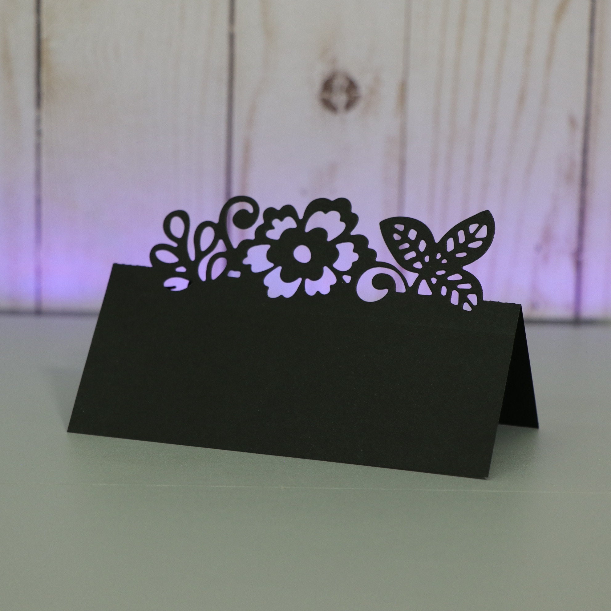 Place Card | Any Occasion | Blank Cards | Table Name Card | Black and ...