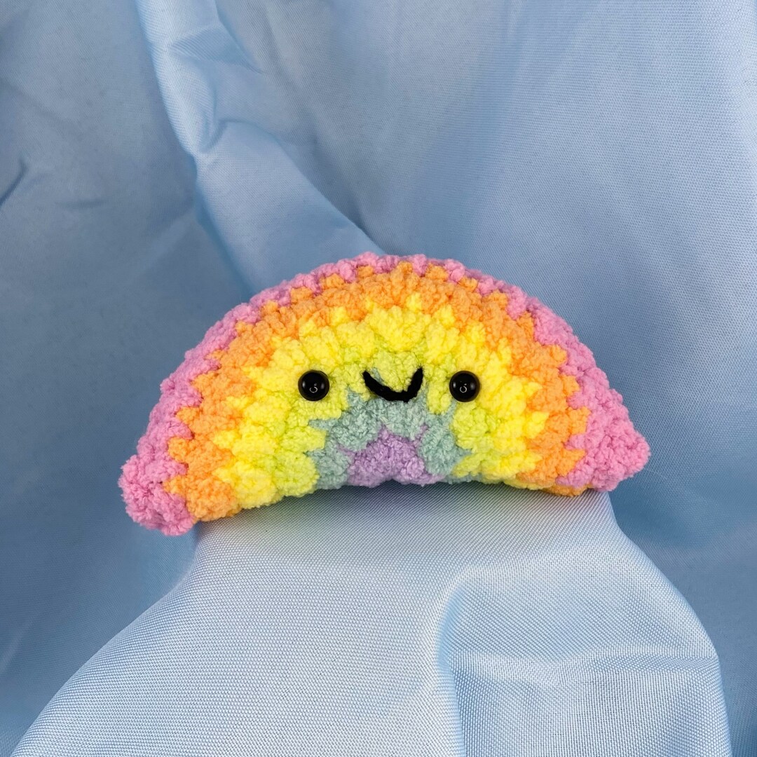 Crochet Mini Rainbow Plushie - Etsy