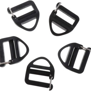 Black Plastic Gatekeeper Buckle: 1 Inch Webbing Strap Adjuster - Pack ...