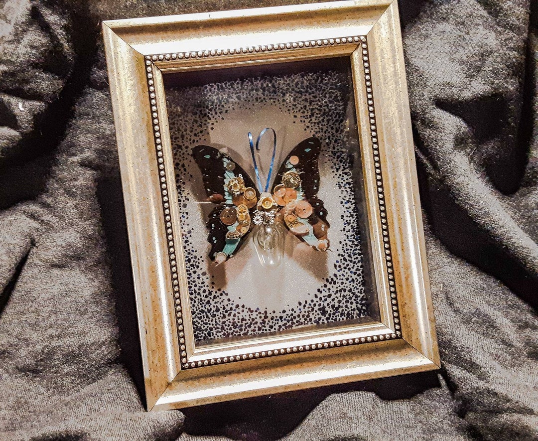 Steampunk Mounted Butterfly, Steampunk Décor, Insect Taxidermy Art ...