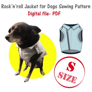 Small Dog's Rock'n'roll Jacket Sewing Pattern, Small Dog Clothes Sewing ...