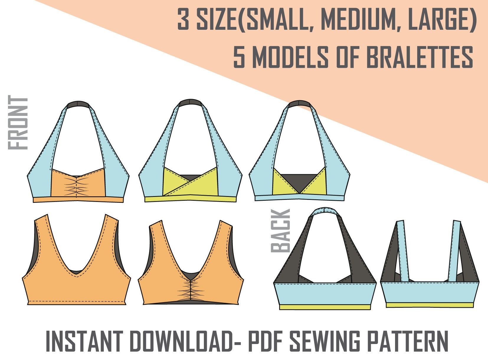Printable Bralette Pattern