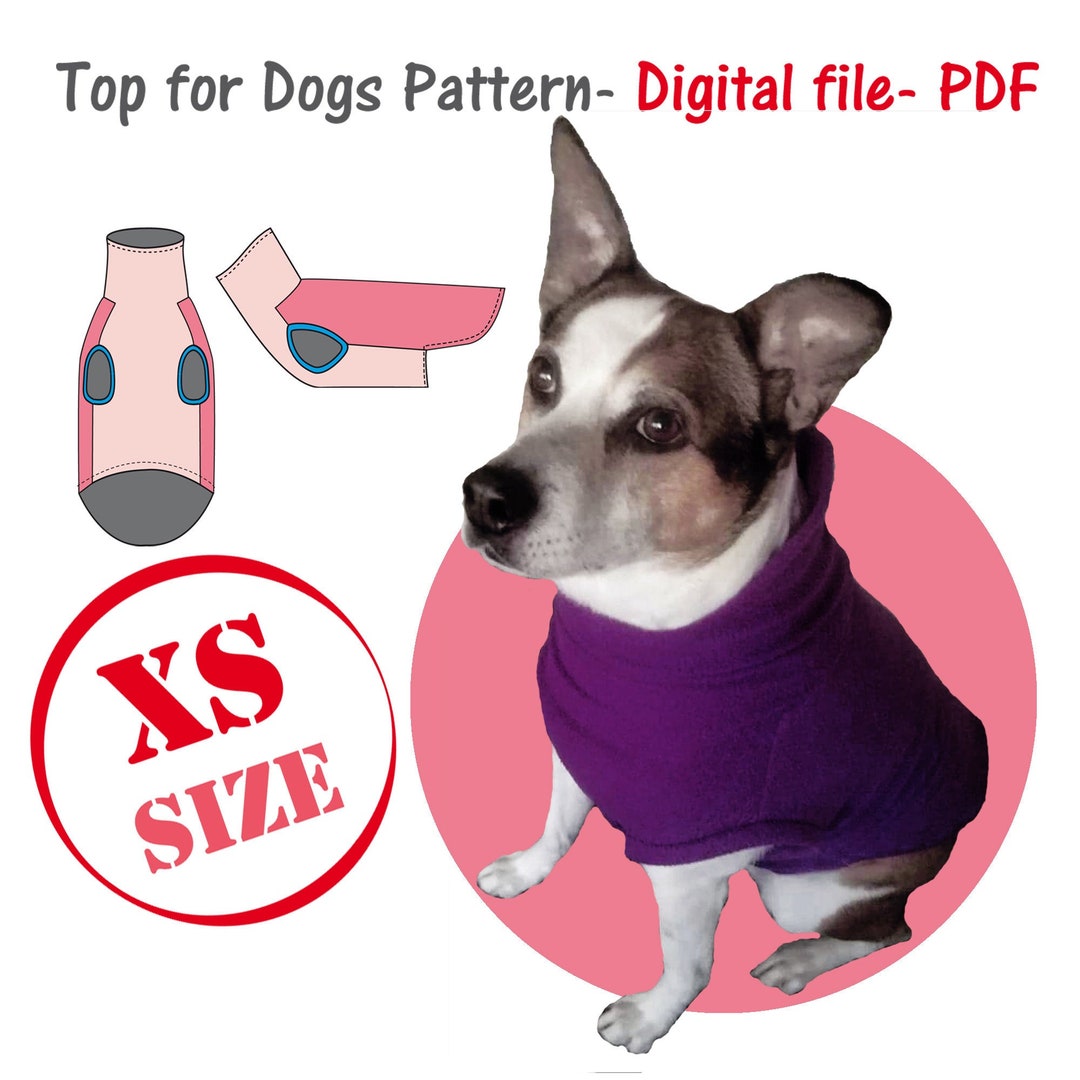 Extra Small Dog Polo Top Sewing Pattern Pdf, Dog T-shirt Sewing Pattern ...