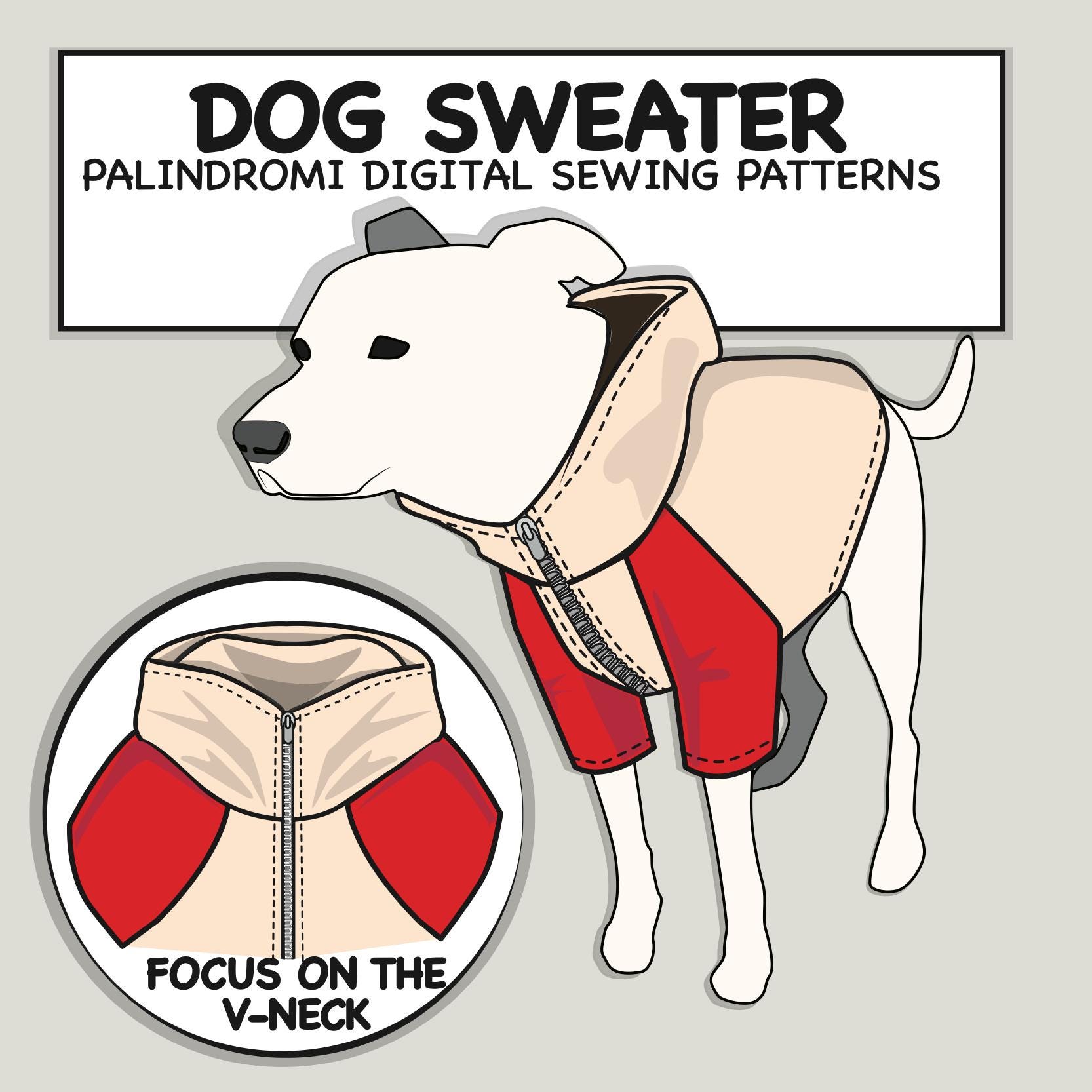 Big Dog Raglan Sweater Sewing Pattern (2XL): DIY Dog Hoodie PDF - Etsy