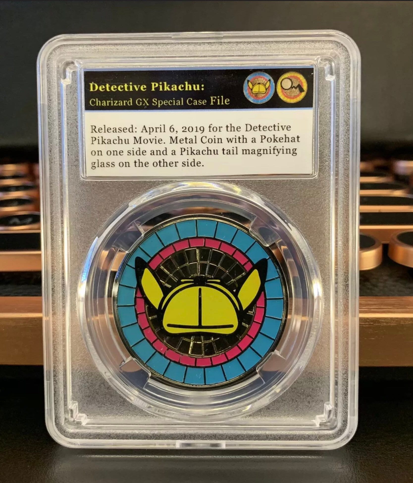 Pokemon Detective Pikachu Metal Coin in Custom Slab I.D. Mint - Etsy