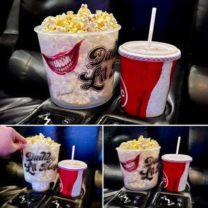 Hands Free Popcorn Bucket , Snack Bucket Sits in Large Cup Holders ...