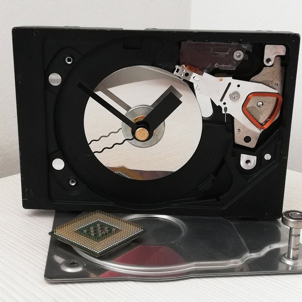 Hard Drive Clock 3,5, Desk Clock, Industrial Clock, Gift for Him, Computer Clock, Hdd , Hard ...