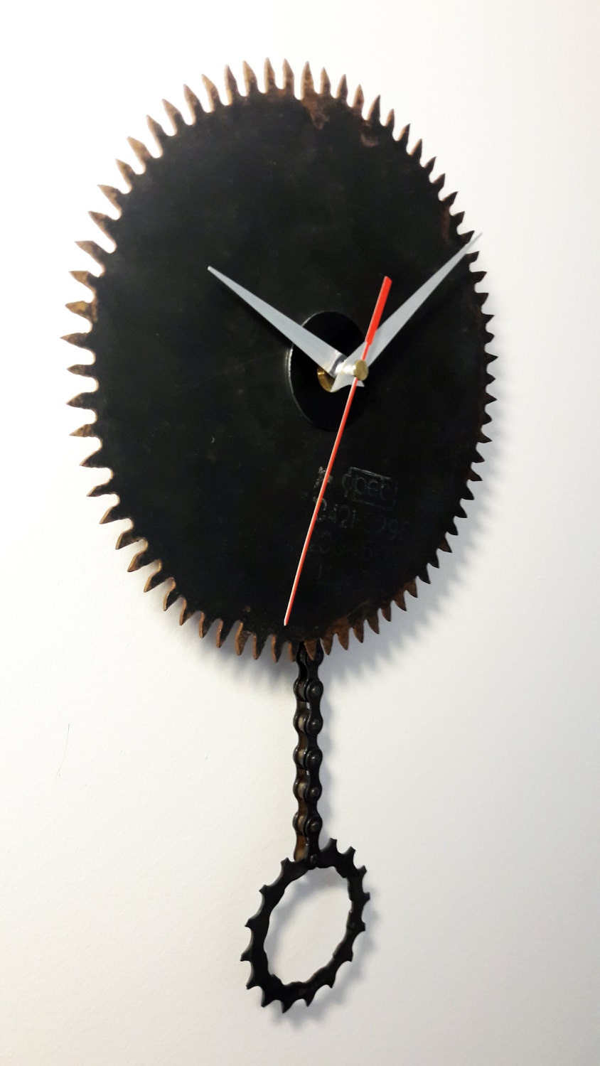 Circular Saw Wall Clock, Pendulum Clock - Etsy