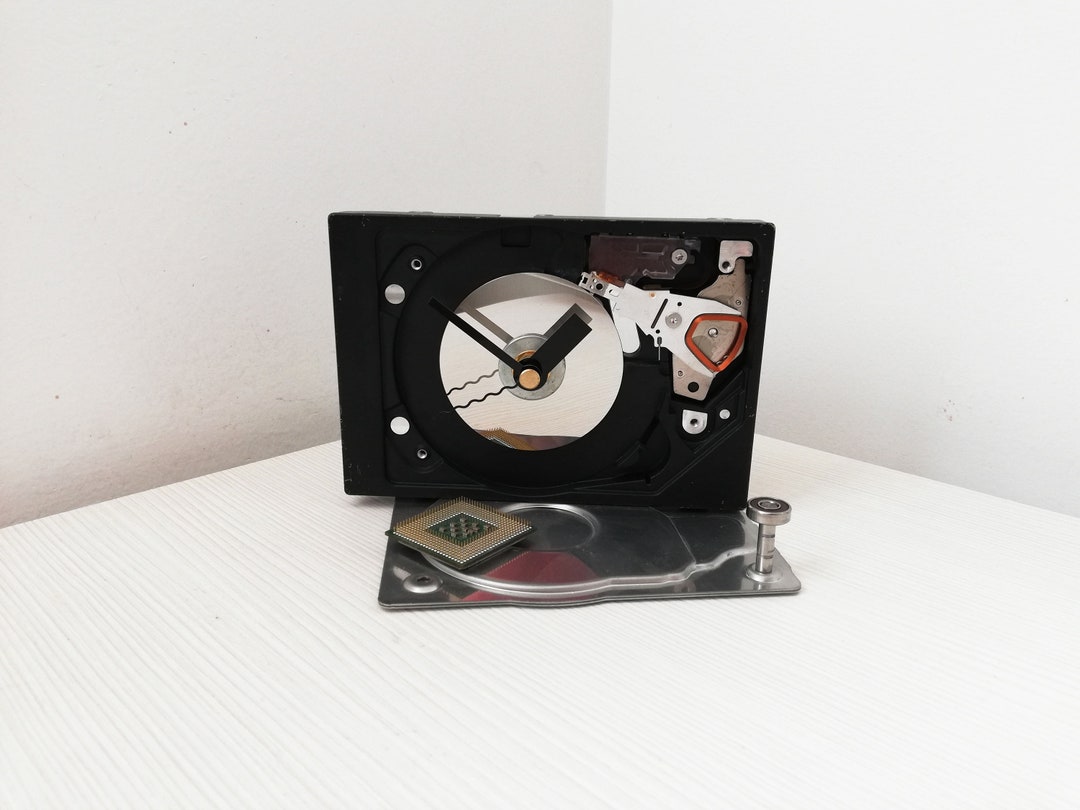 Hard Drive Clock 3,5, Desk Clock, Industrial Clock, Gift for Him ...