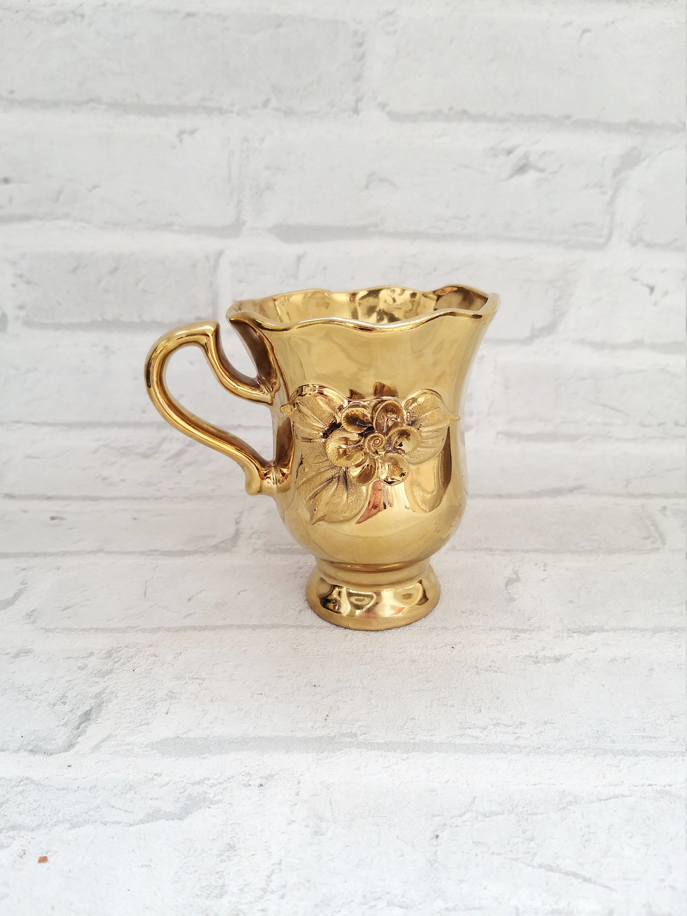 58 oz tea cup Coffee Mug Gold Cup Gold MugTeaCup coffee cup | Etsy