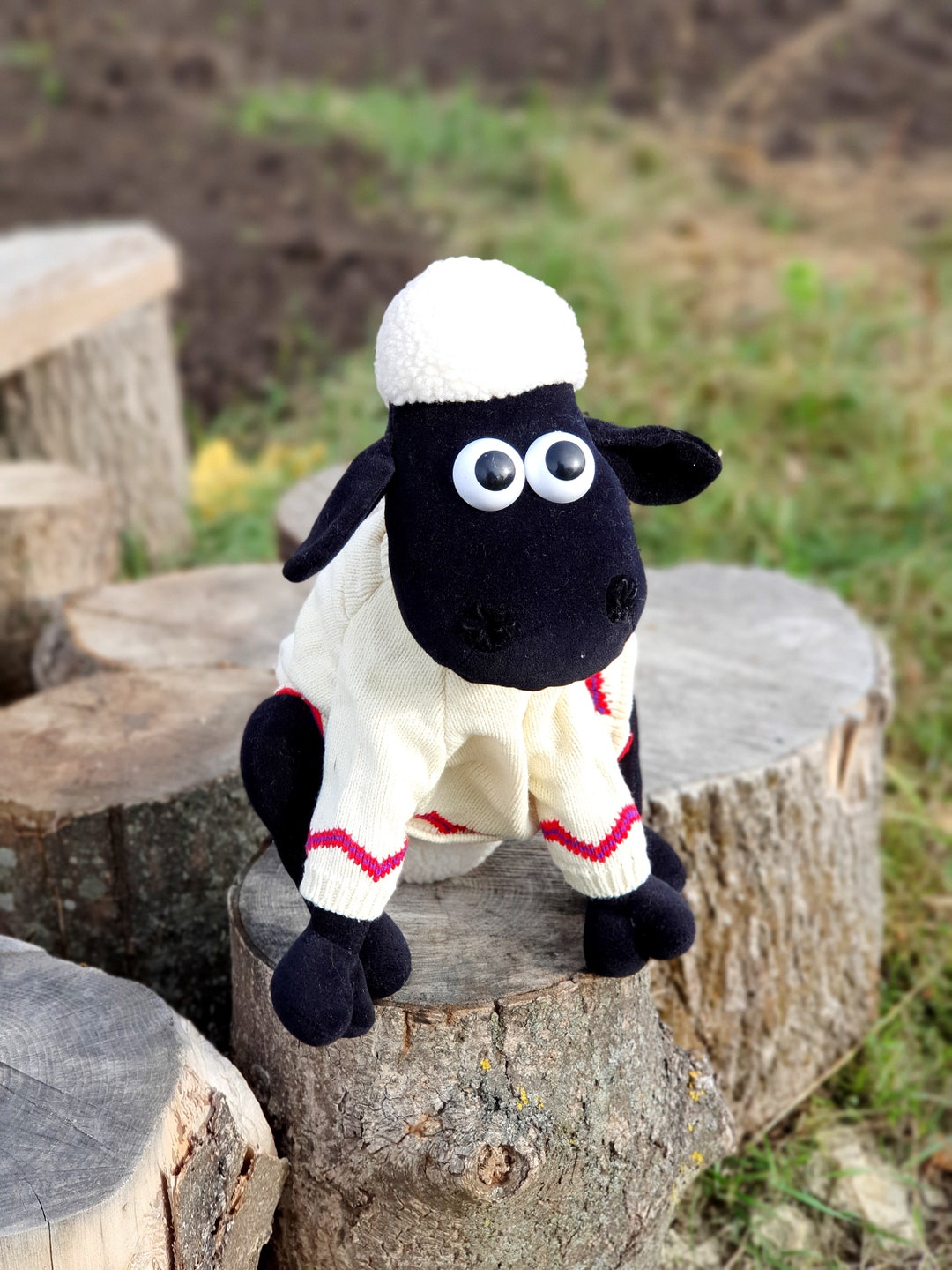 80s Stuffed Shaun the Sheep Plush Toys 10 Kids Toys Vintage Animal Toy ...