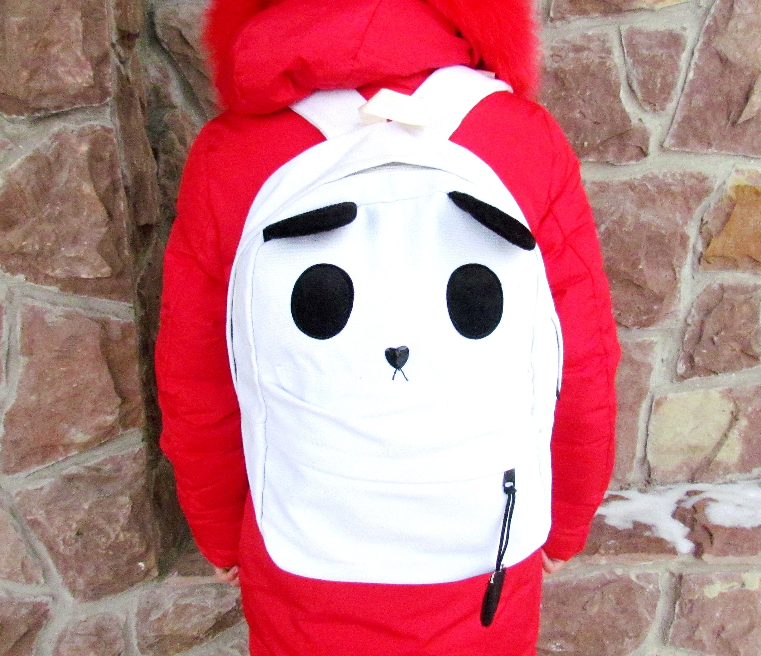 Backpack Kids White Backpack Vintage Canvas Backpack Back to - Etsy