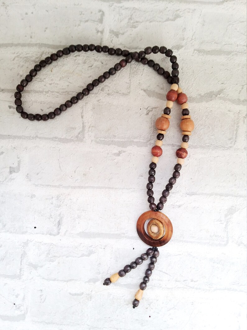 Wood Necklace Wooden Choker Statement Jewelry Statement - Etsy