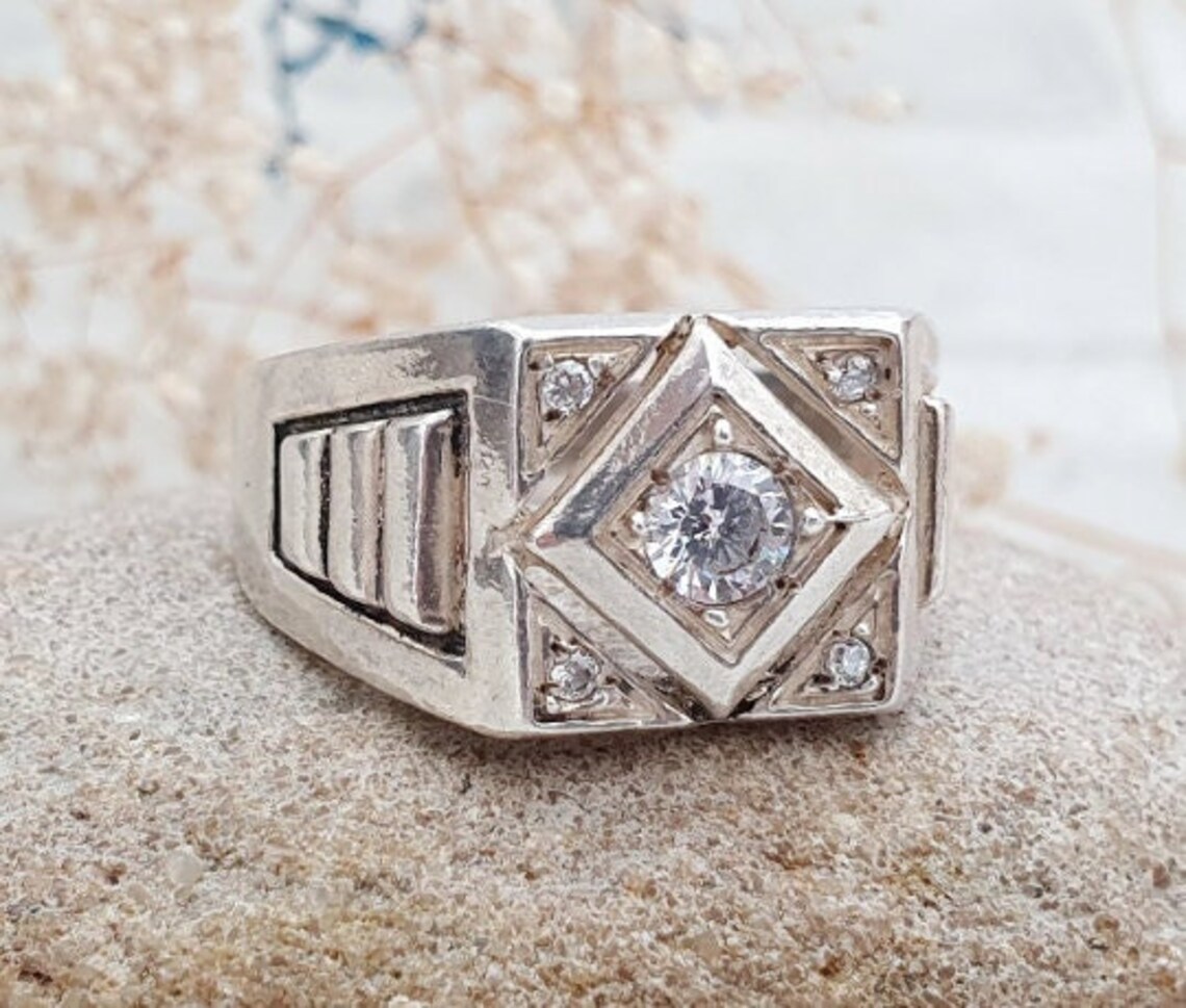 Signet Ring Mens Gift Mens Ring for Men Vintage Ring for Him - Etsy