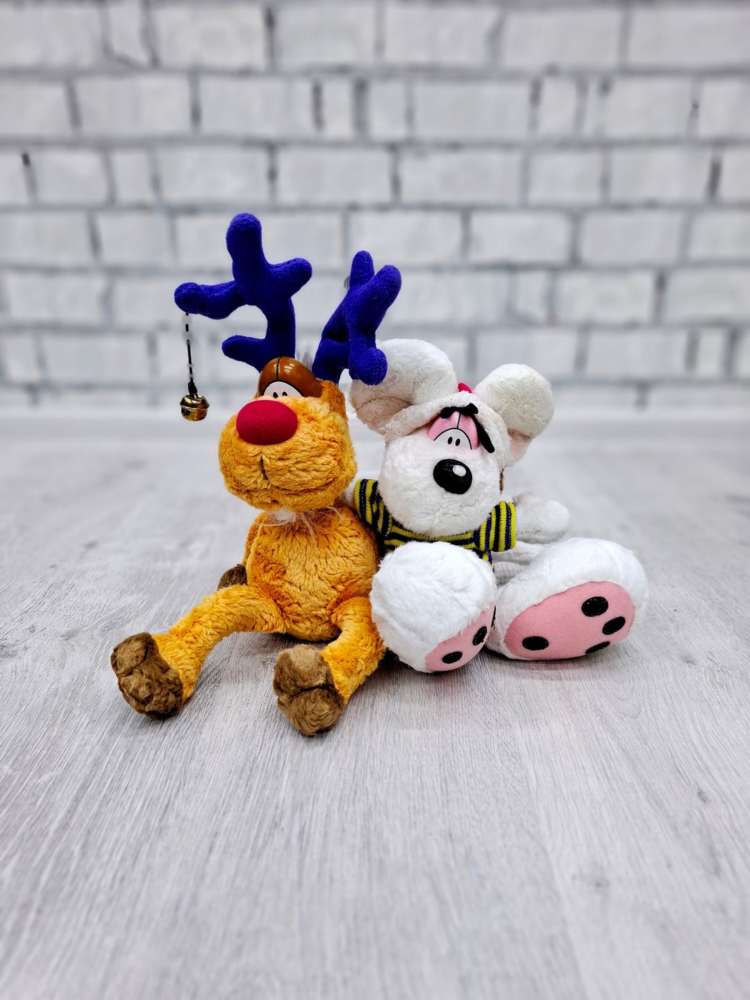 Christmas Gift Stuffed Diddl Mouse Deer Plush Toys 12" Vintage ...