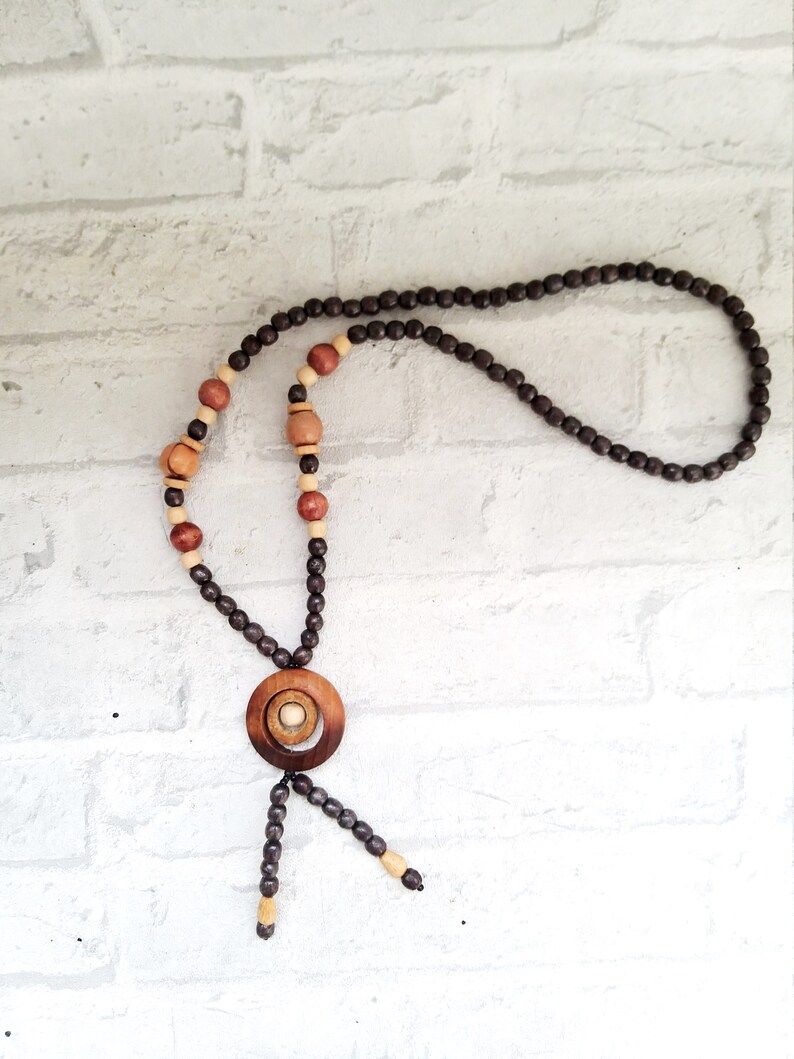 Wood Necklace Wooden Choker Statement Jewelry Statement | Etsy