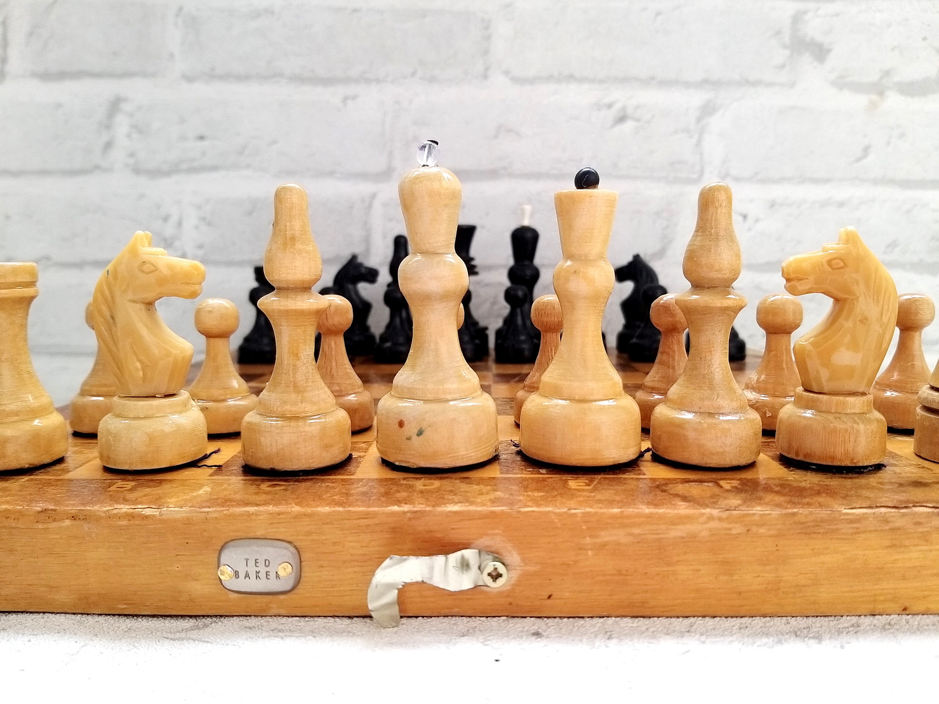 RETRO Wood Chess Vintage Chess Set Chess Pieces Chess Pieces - Etsy